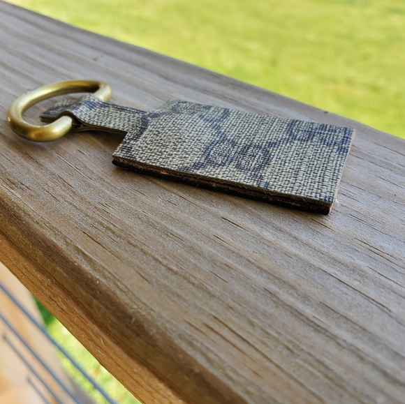 Accessories | Gucci Gg Upcycle Repurposed Keychain Key Fob Tag | Poshmark